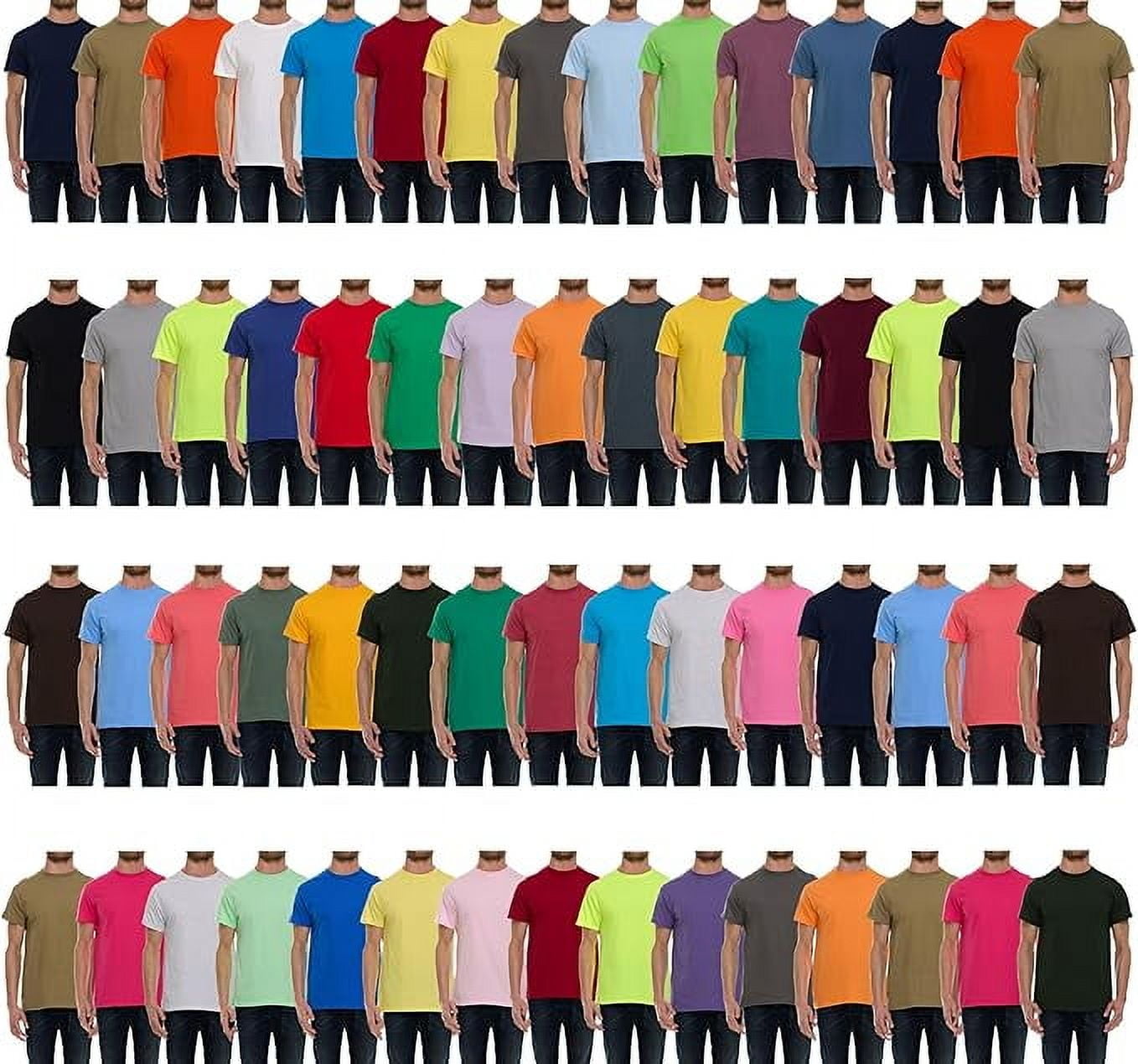 60 Pack of Mens T-Shirts – Wholesale Assorted Tees in Bulk, Multipack ...