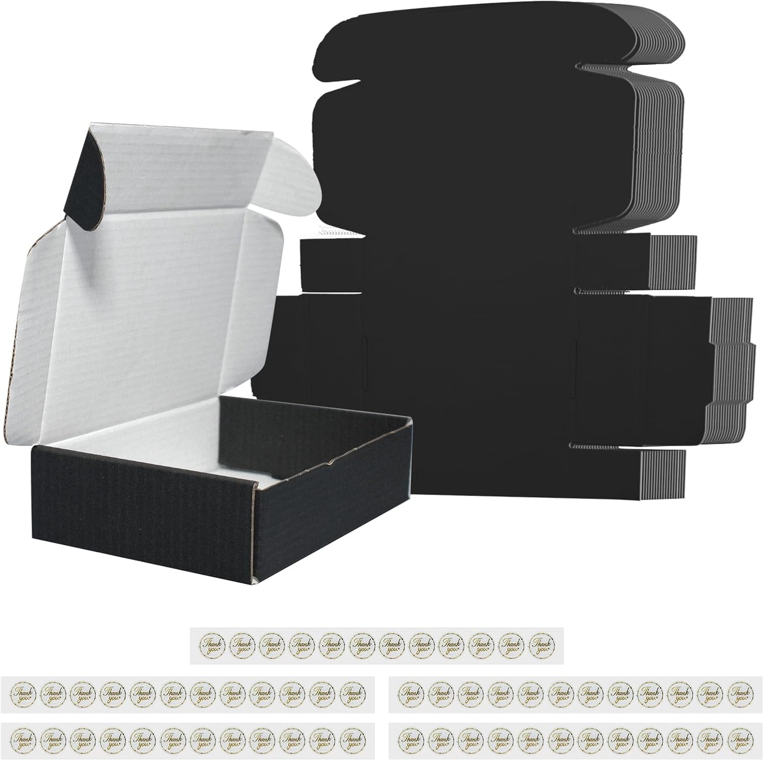 60 Packs Shipping Boxes Cardboard Corrugated Mailer Boxes 6 x 4 x 1.6 ...