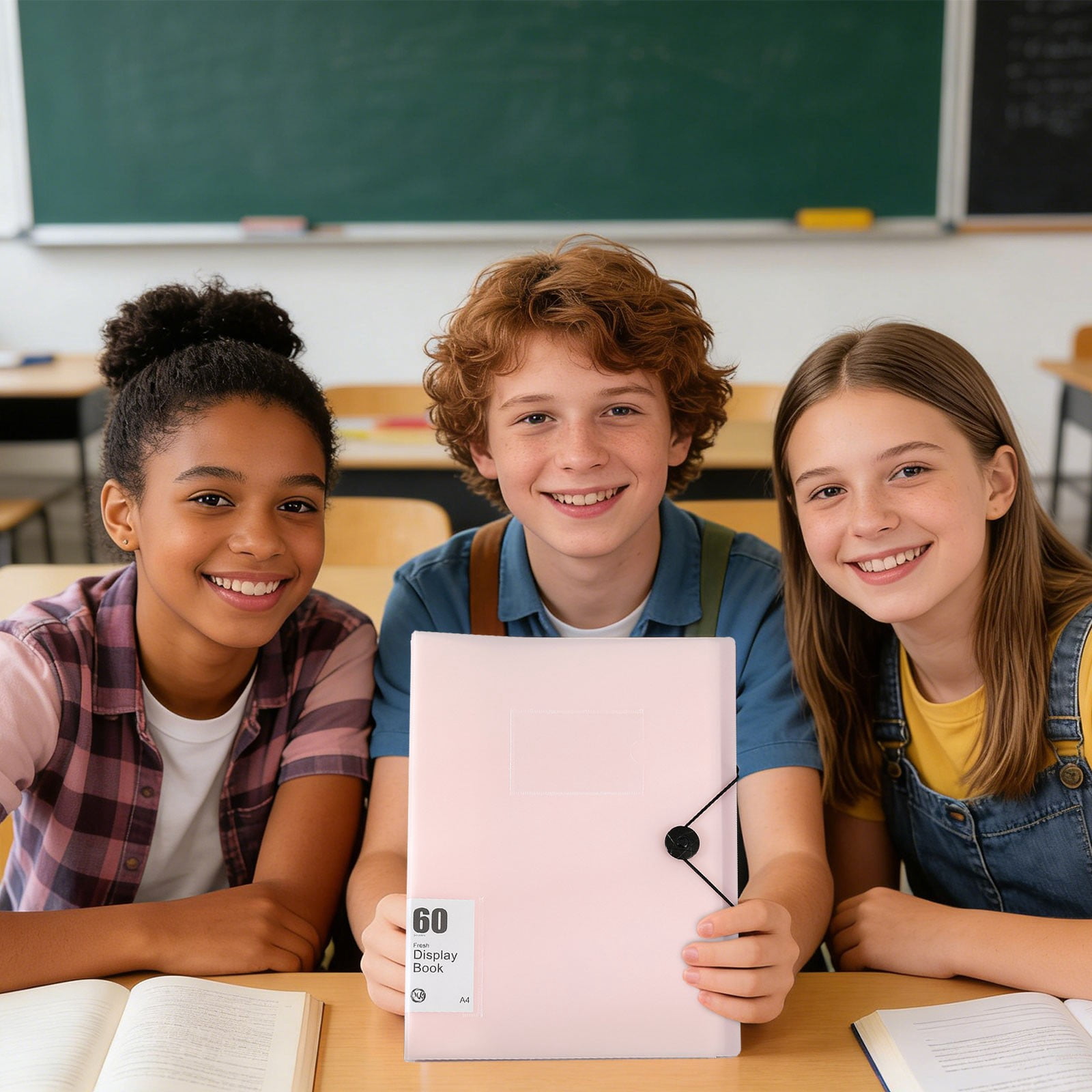 60-Page A4 Pink Document Folder – Insert Music Sheet Folder, Exam Paper ...