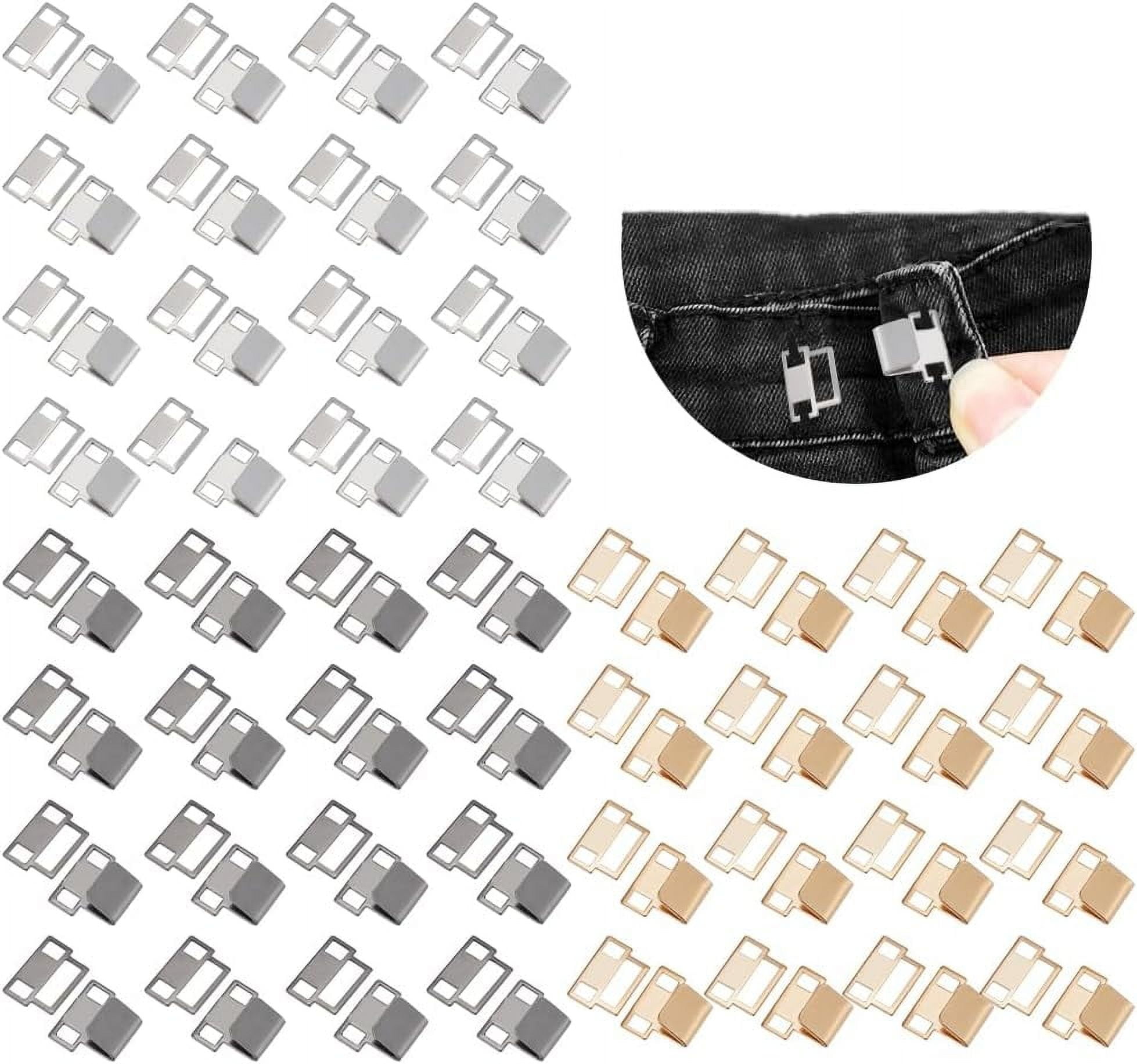 60 Pairs Metal Sewing Hooks and Eyes Closure 3 Colors Brass Sew on Hook ...