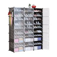 Zimtown 12 Tiers Shoe Rack, 36 Cubes Storage Cabinet, Entryway Shelf ...