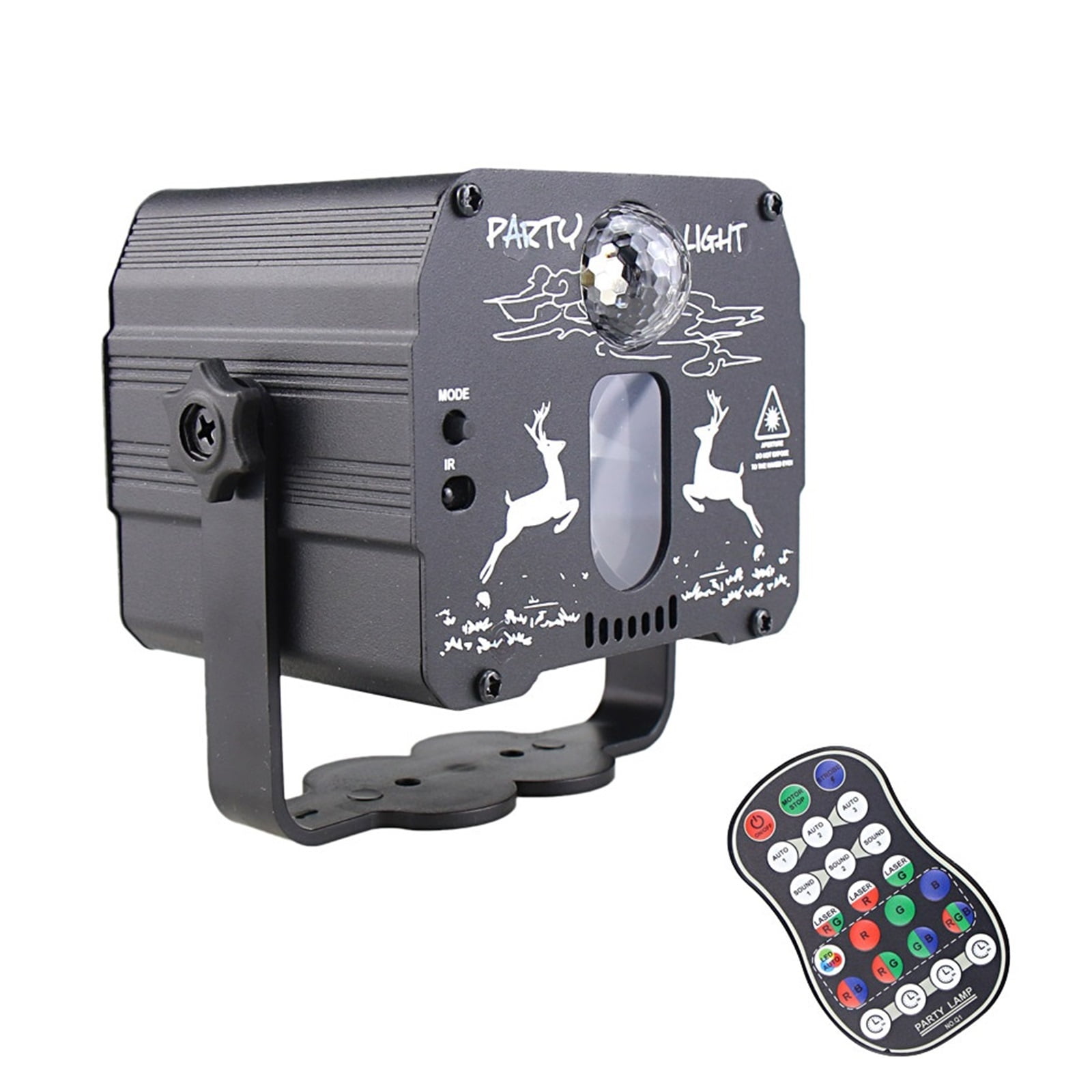 60 Patterns Battery DJ Disco Light Party R&G Projector RGB LED Magic ...