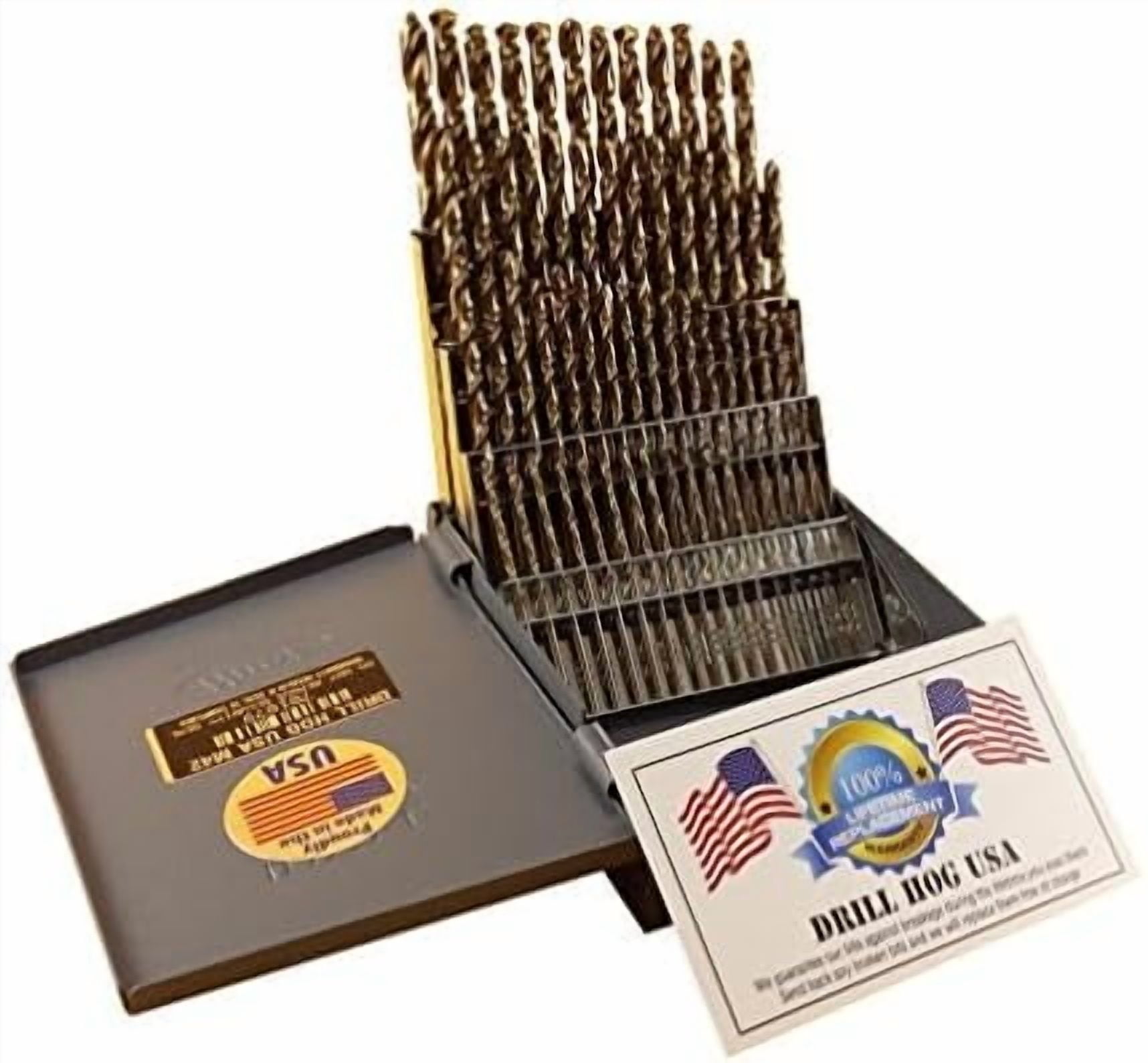 60 Pc NUMBER Drill Bit Set Wire Gauge COBALT M42$$Tools & Hardware ...