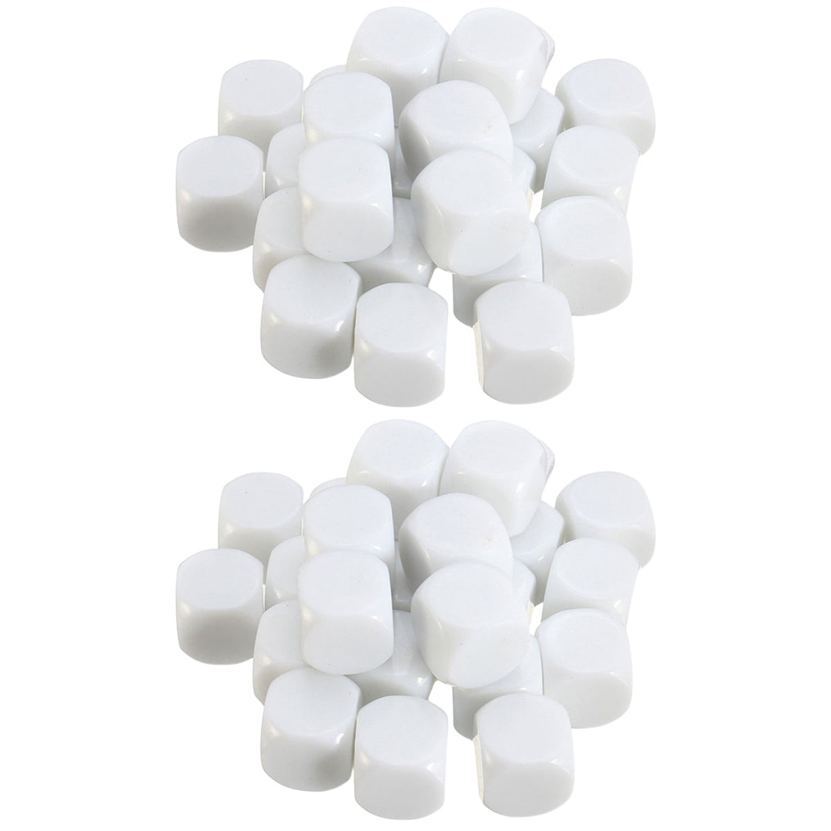 60 Pcs 16mm Six Sides Square Blocks Blank Dice Shiny Side Cubes Funny ...