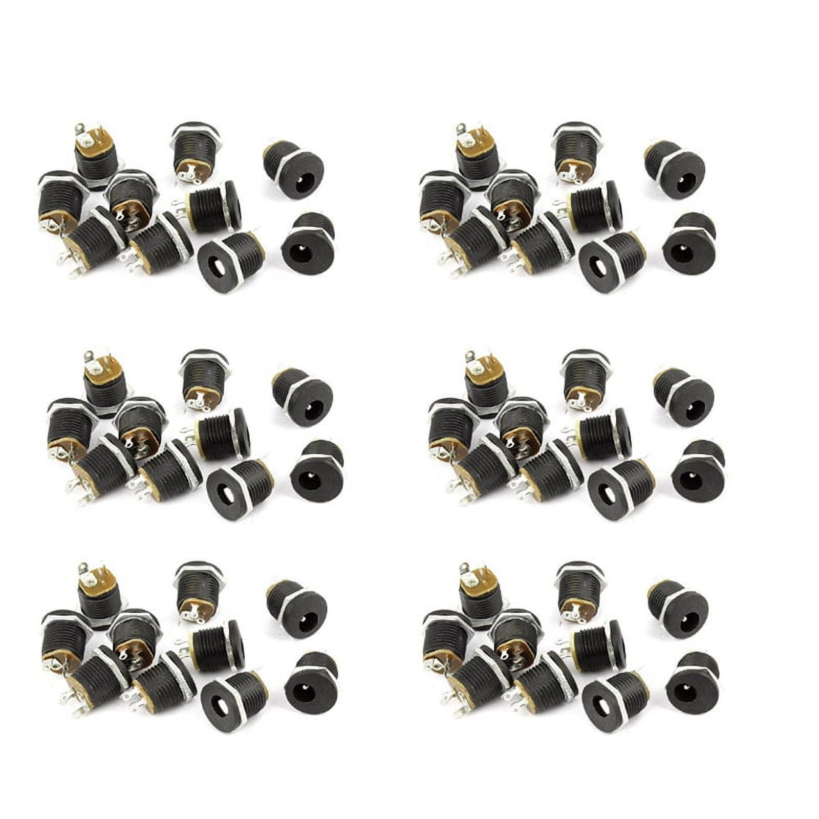 60 Pcs 3-Terminal Soldering 2.1mm X 5.5mm Female Power Jack DC Socket ...