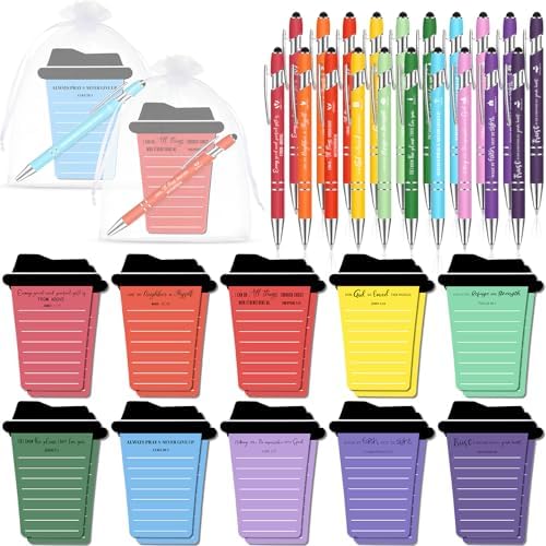 60 Pcs/30 Sets Christian Notepads Coffee Cup Sticky Notes with Bible ...