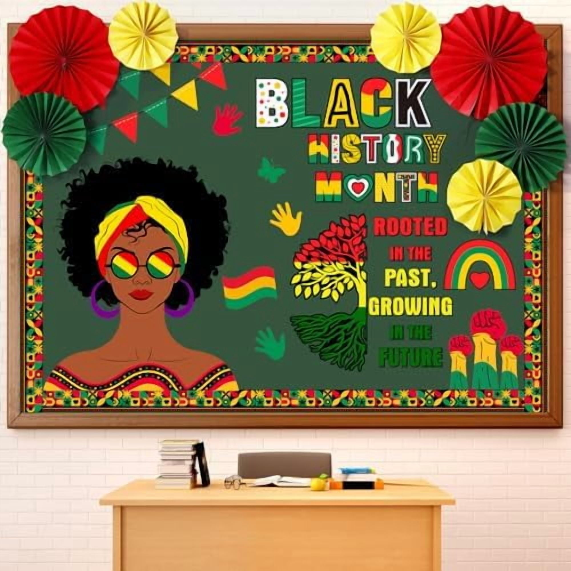 60 Pcs 3D Black History Month Decorations Classroom Black History ...