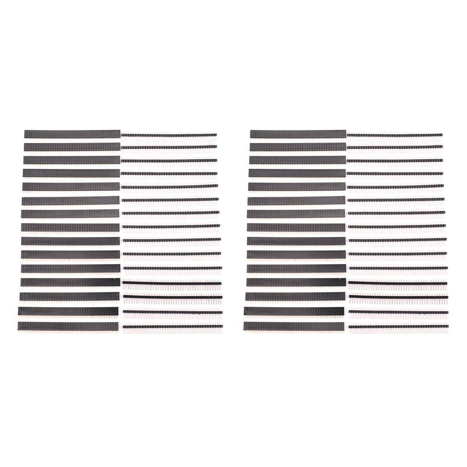 60 Pcs 40 Pin 2.54mm Male & Female Pin Headers Plug Connector for ...