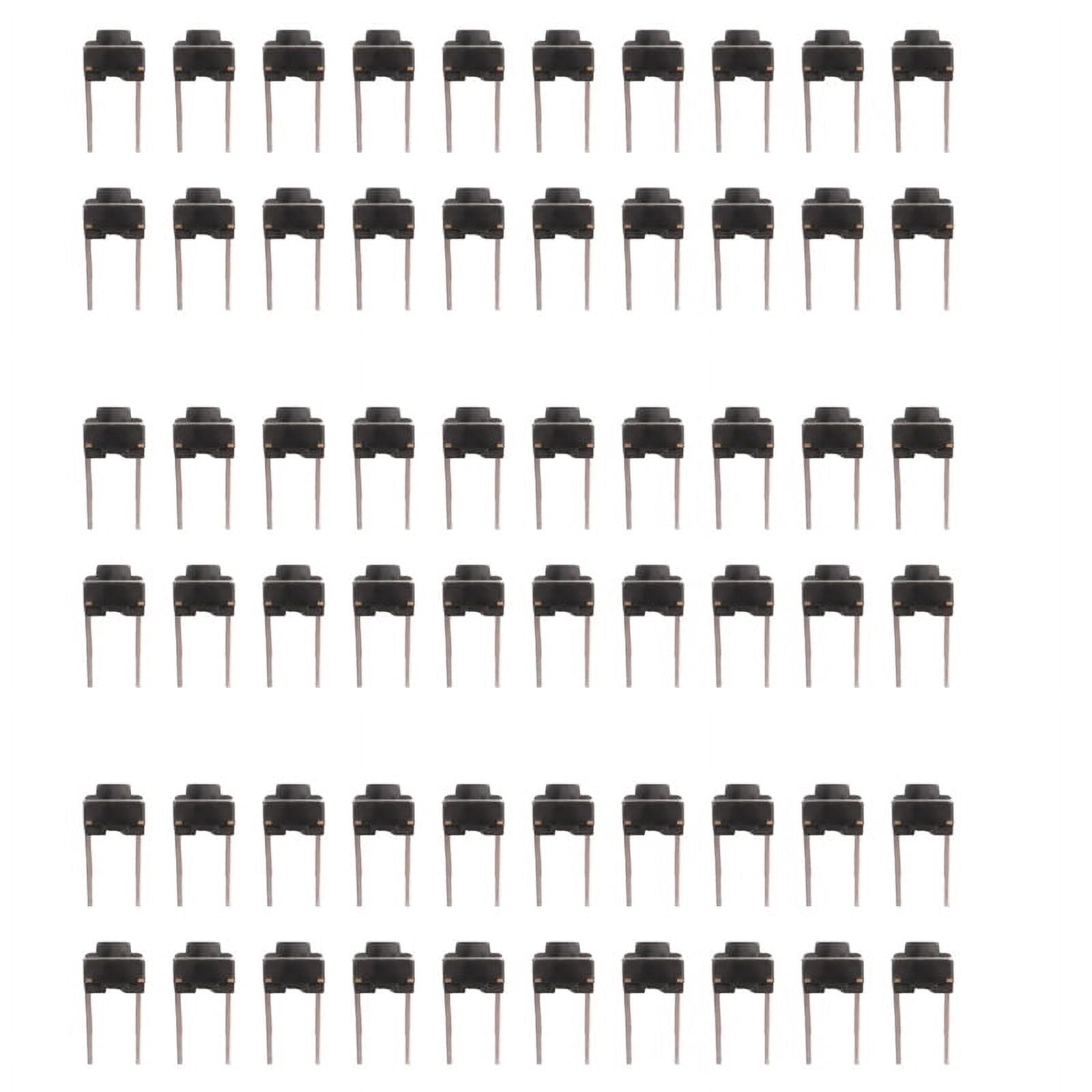 60 Pcs 6x6x5mm Momentary Tactile Tact Push Button Switch 2 Pin DIP ...