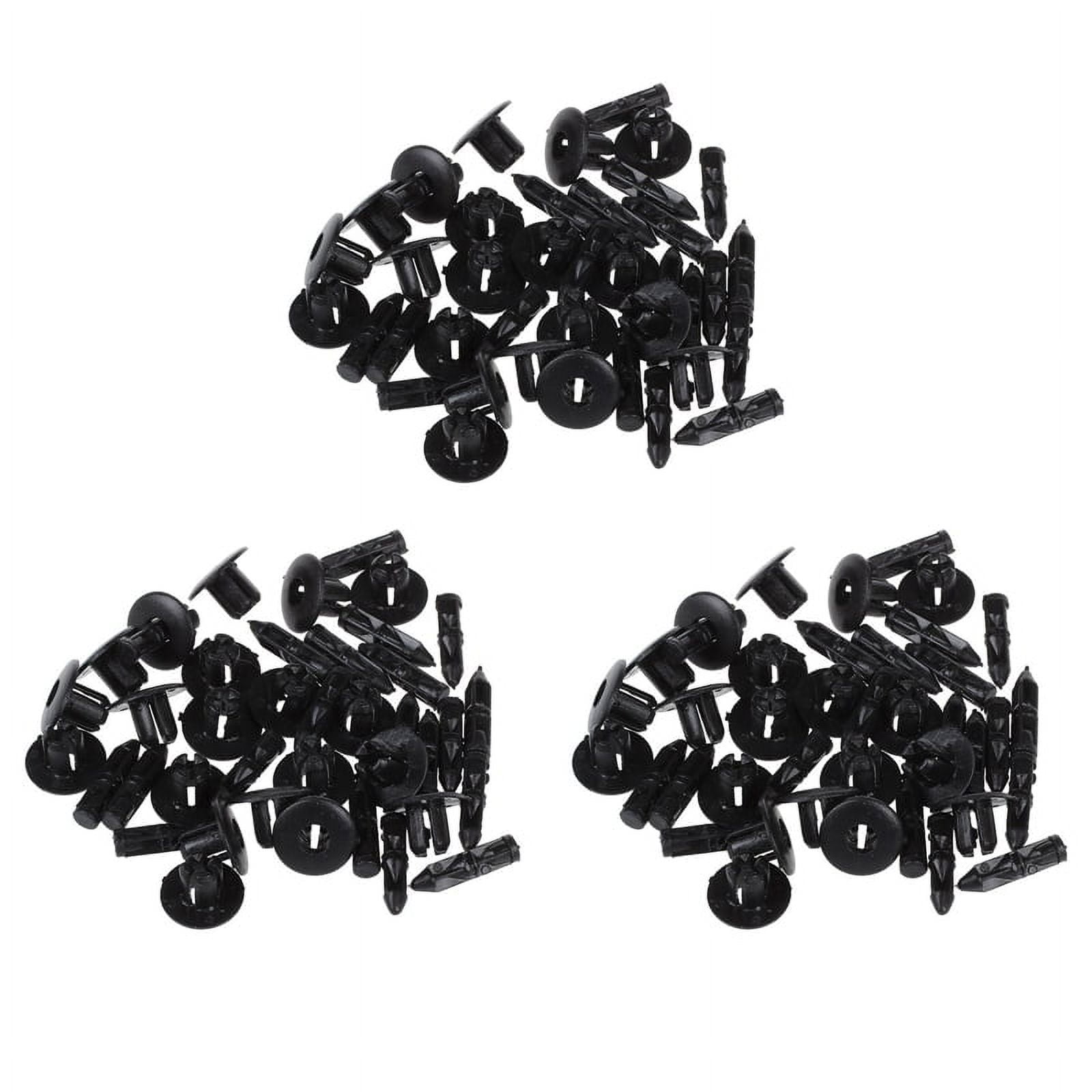 60 Pcs 7mm Hole Plastic Push Screw Rivet Fairing Panel Fixings Clips ...