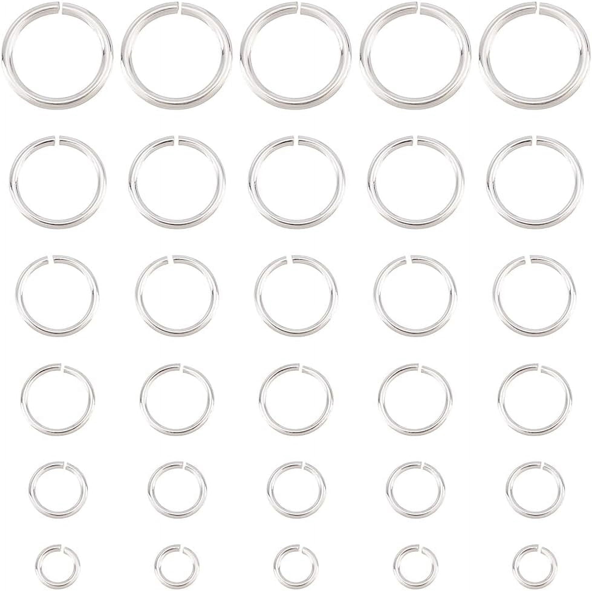60 Pcs 925 Sterling Silver Split Jump Rings 6 Sizes Jump Ring Connector ...