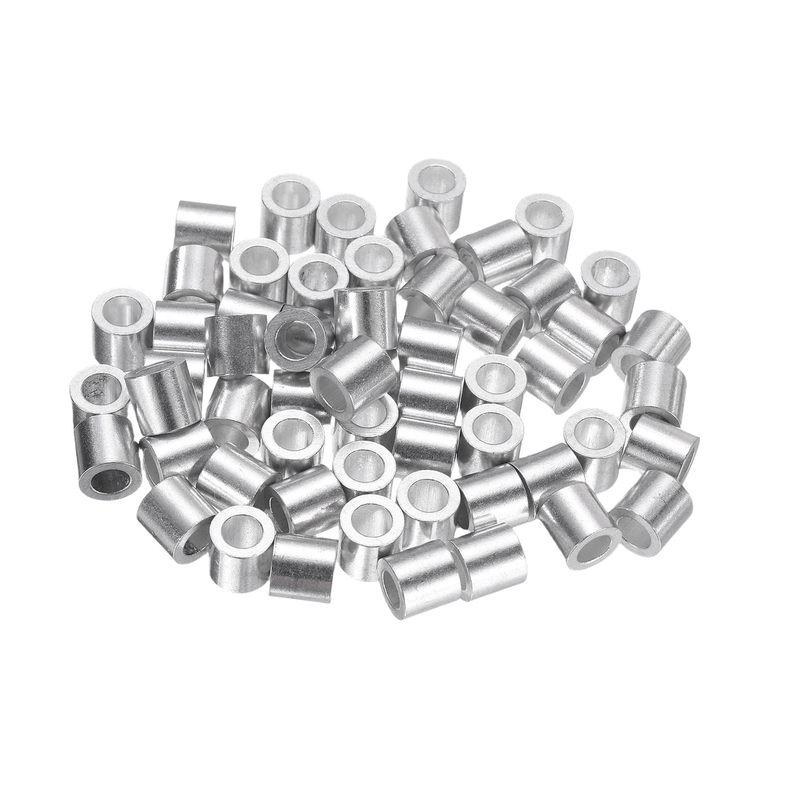 60 Pcs Aluminum Crimping Loop Sleeves for 1/4" Diameter Wire Rope ...