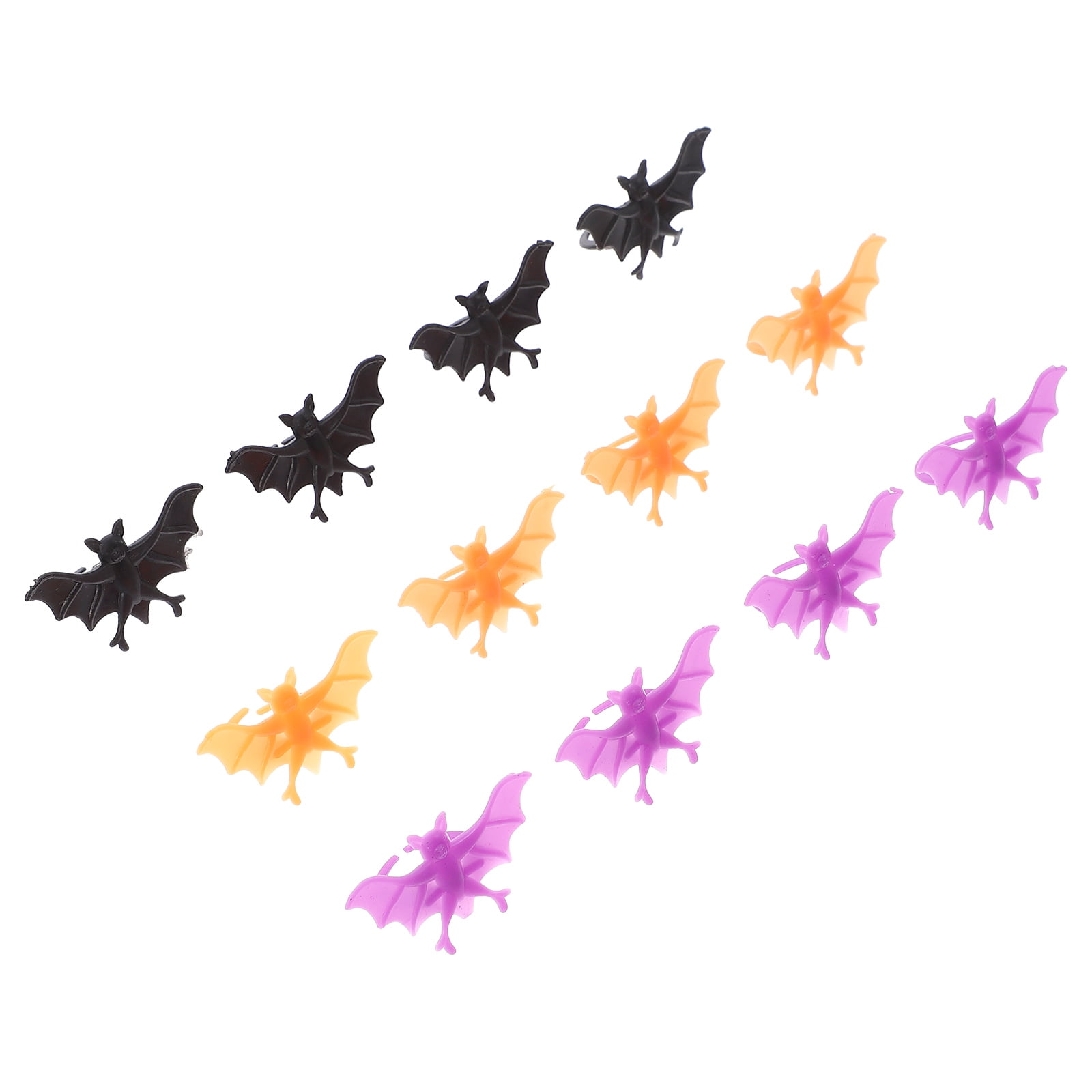 60 Pcs Animatronics Halloween Toys Bat Ring Bat-shaped Rings Festival ...