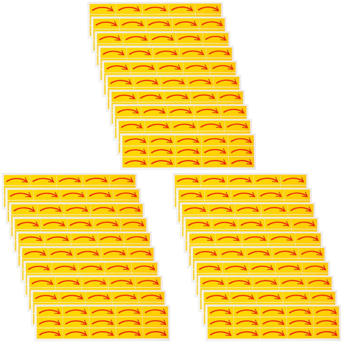60 Pcs Arrow Warning Stickers Removable Directional Arrows Sign Arrow ...