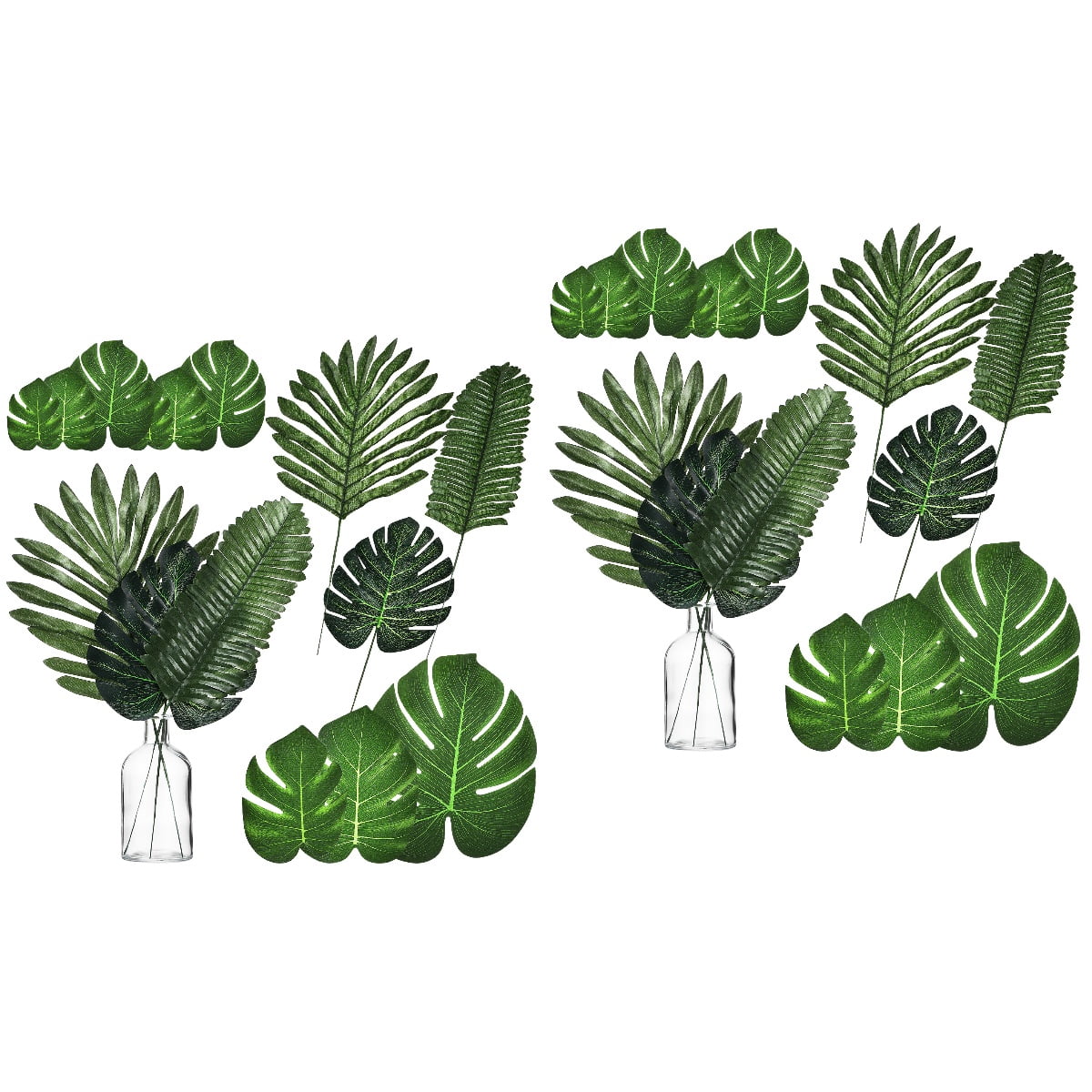60 Pcs Artificial Monstera Leaf DIY Fake Leaves Wall Decoration ...