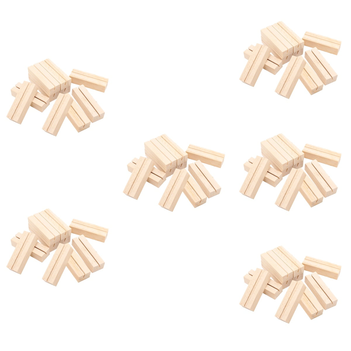 60 Pcs Bamboo Business Card Stand Monitor Tag Cards Picture Holder ...