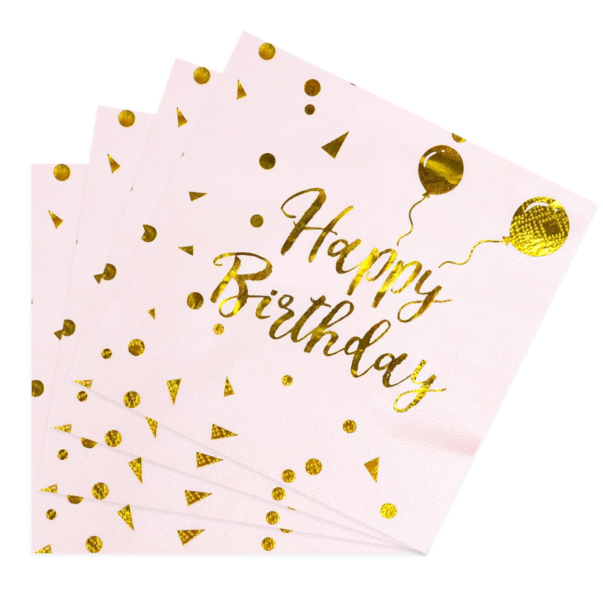 60 Pcs Birthday Napkins, Happy Birthday Napkins Dinner Cocktail ...