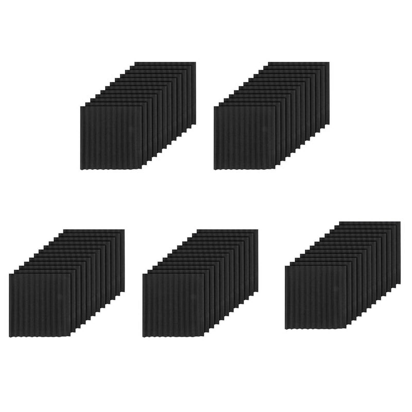 60 Pcs Black Acoustic Panels Soundproofing Foam Acoustic Tiles Studio ...