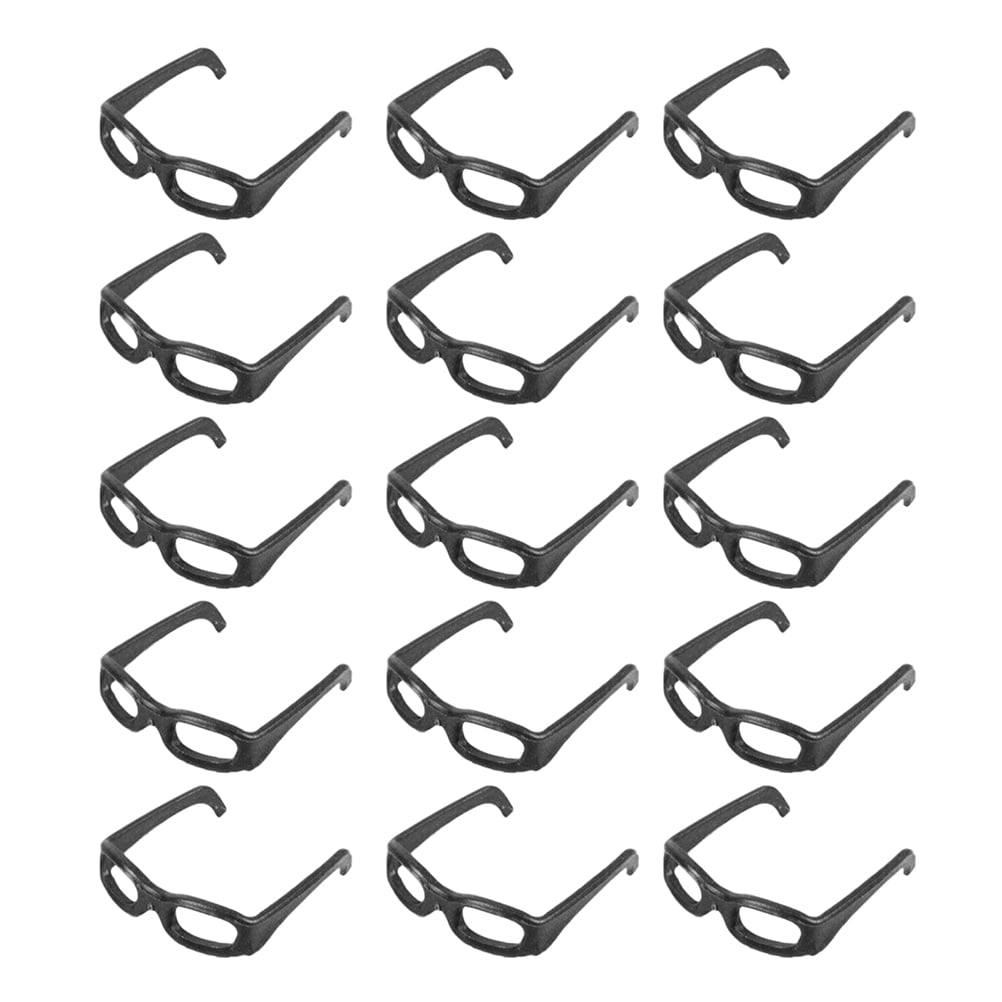 60 Pcs Black Frame Glasses Toy Tiny Glasses Prop Photoshoot Props Doll Sunglasses Diy Doll