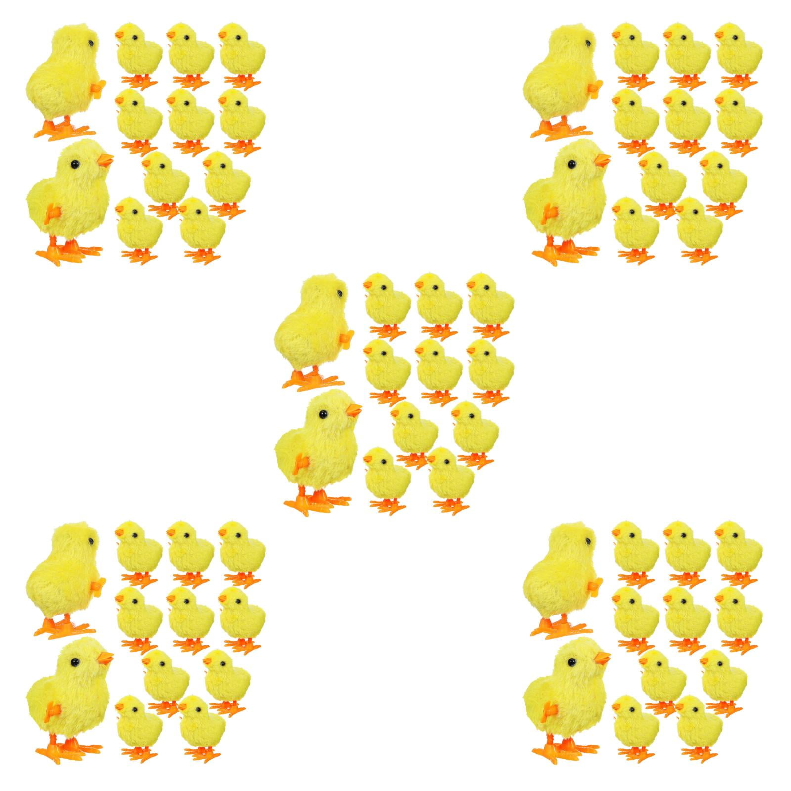 60 Pcs Chicks Plush Wind Up Chicken Toy Jumping Chick Toys Cute Chicken ...
