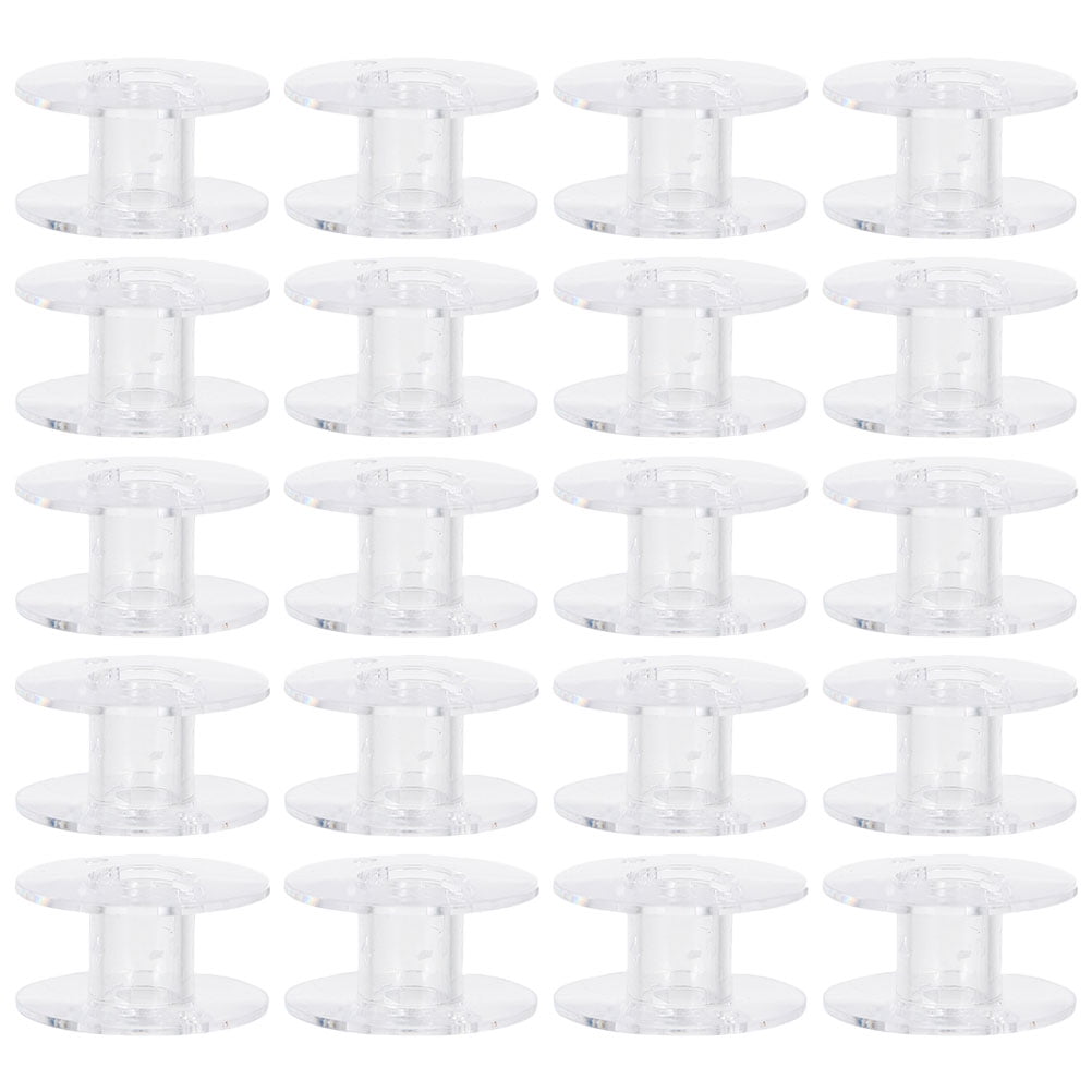 60 Pcs Transparent Clear Plastic Sewing Machine Bobbins, Embroidery ...