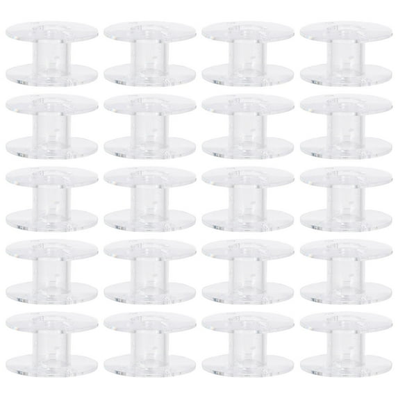 60 Pcs Transparent Clear Plastic Sewing Machine Bobbins, Embroidery ...
