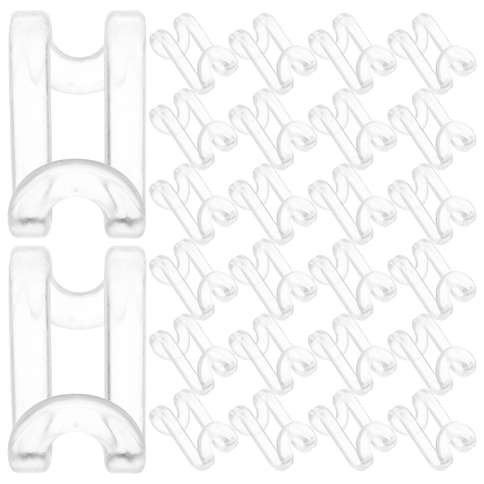 60 Pcs Clothes Hanger Stacking Hook Connector Hooks Stackable Hangers ...