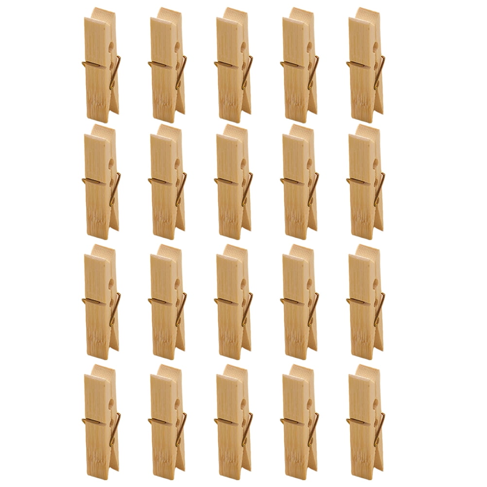 60 Pcs Coat Hanger Wooden Clip Drying Clips 7.50X1.20X1.20CM - Walmart.com