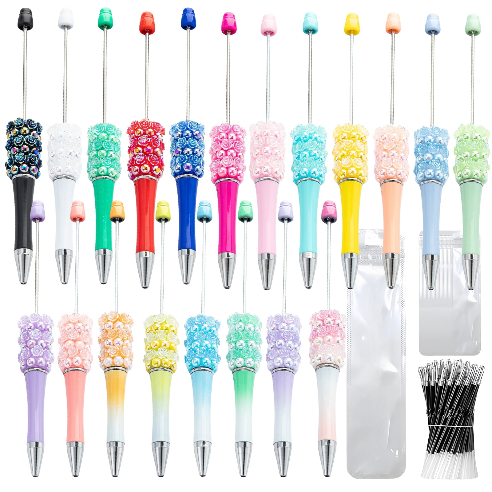 DIY Diamond Beadable Pen Kit 60 Piece - Walmart.com