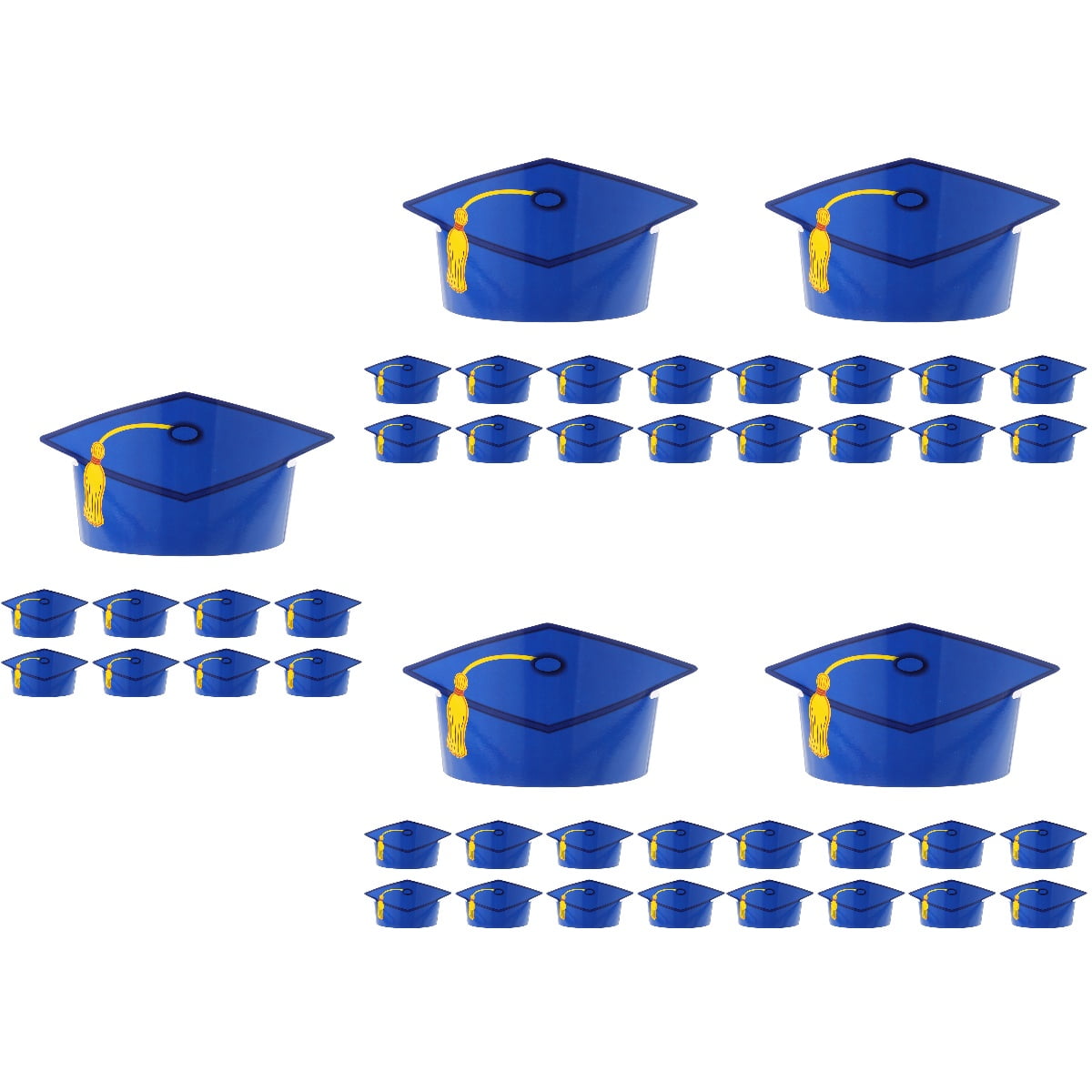 60 Pcs DIY Graduation Cap Adjustable Graduation Paper Hats Caps Party ...