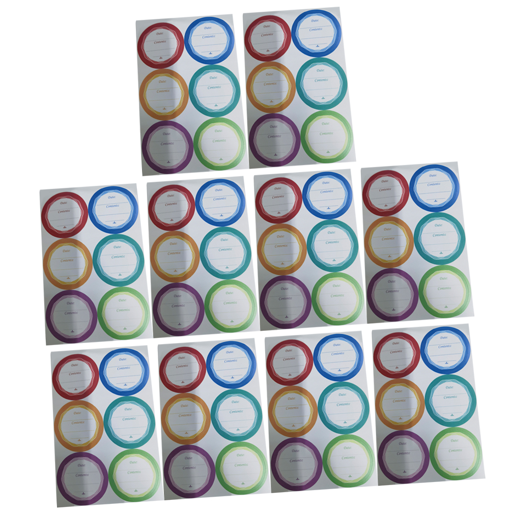 60 Pcs Date Label Sticker Multipurpose Stickers Food Labels Canning ...