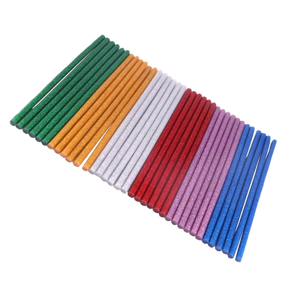 60 Pcs Dispenser Hot Melt Glue Stick Colored Hot Glue Sticks 10x0.7cm ...