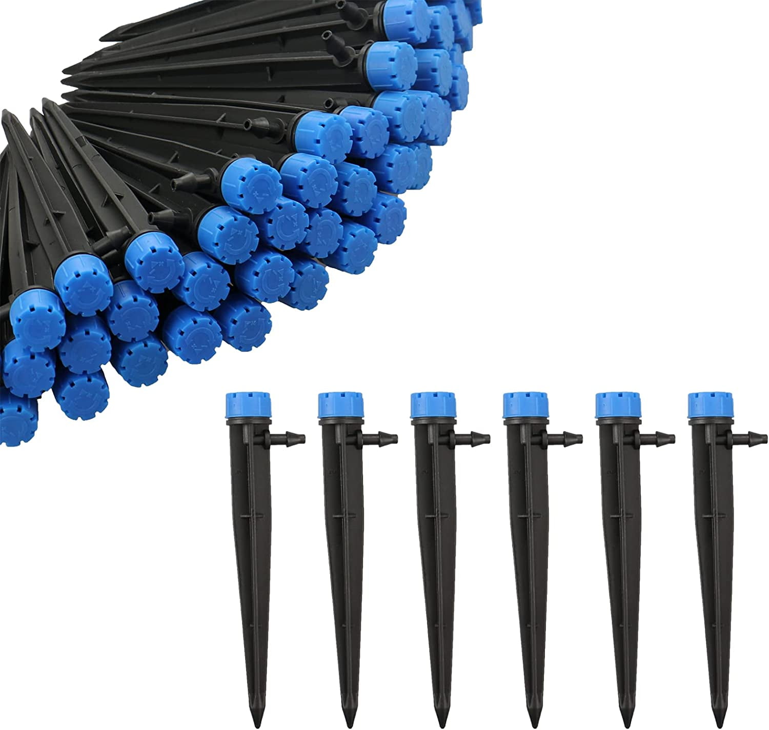 60 Pcs Drip Irrigation Emitters for 1/4 inch Drip Irrigation Tubing ...