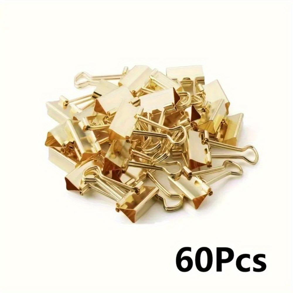 60 Pcs Durable Metal Binder Clips 15mm Organizing Papers Binder Clips ...