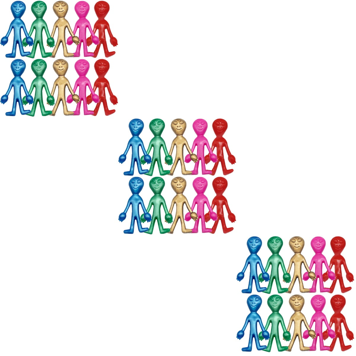 60 Pcs Elastic Alien Kids Toys Holiday Gift Squeeze Toy Bendable Toys ...