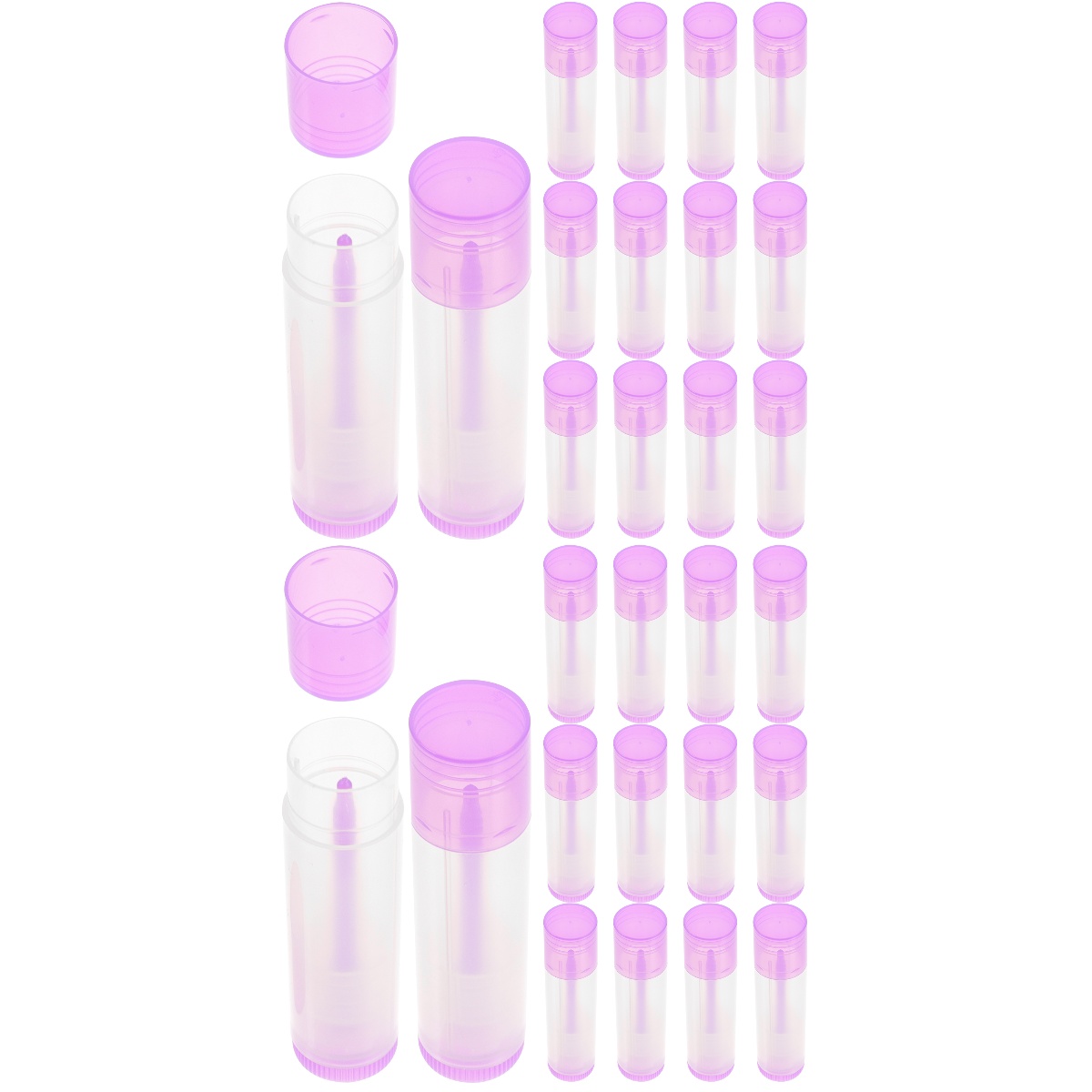 60 Pcs Empty Lipstick Tube Lip Gloss Lip Balm Container Balm Sub Tube ...