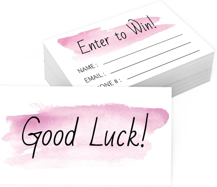 60 Pcs Enter To Win Raffle Cards Lucky Draw Raffle Tickets Entry Form ...