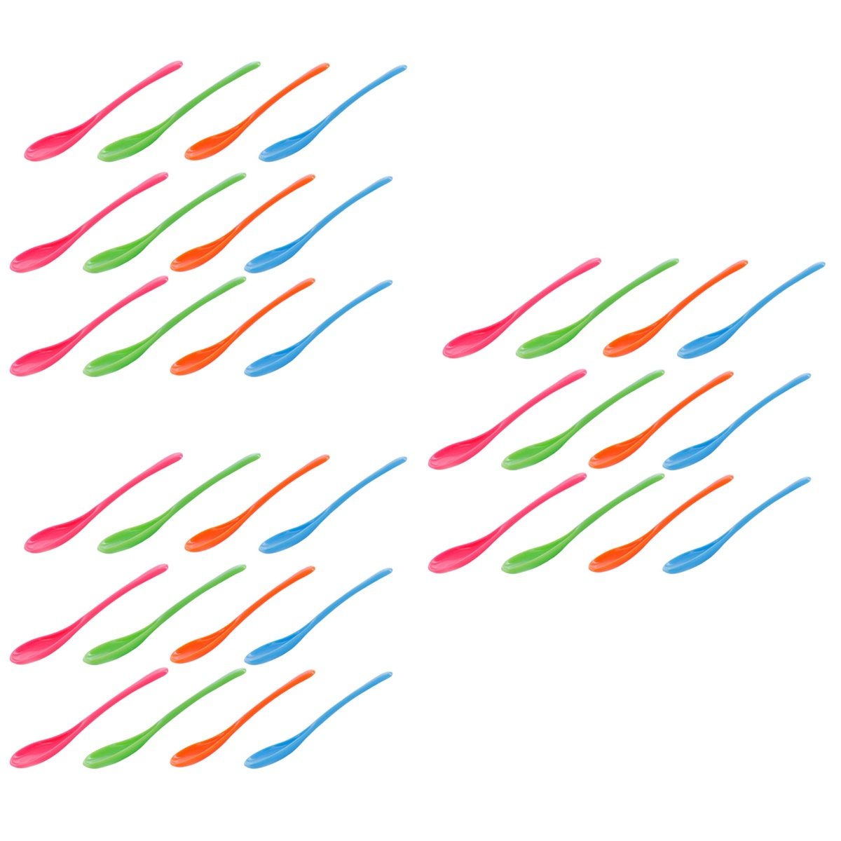 60 Pcs Feeding Measuring Spoons Plastic Spoon Kit Ice Cream Spoon ...