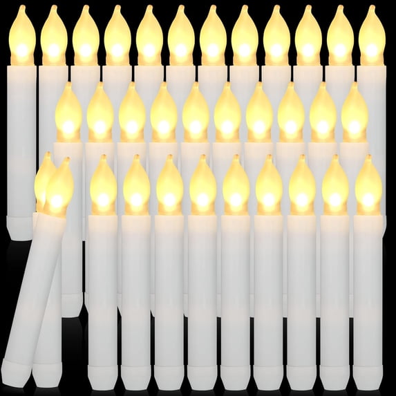 60 Pcs Flameless LED Taper Candle Battery Operated Flickering LED with ...