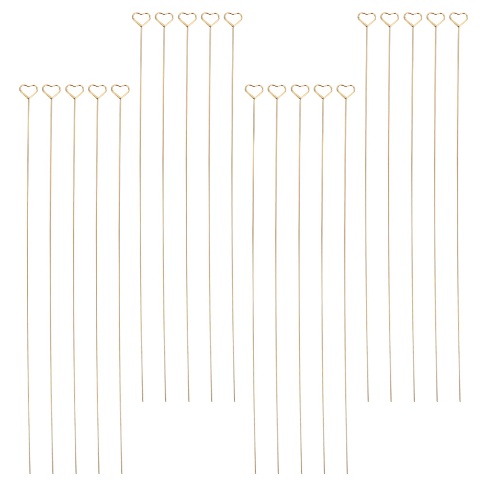 60 Pcs Metal Note Holder Wedding Table Decorations Bouquet Golden ...