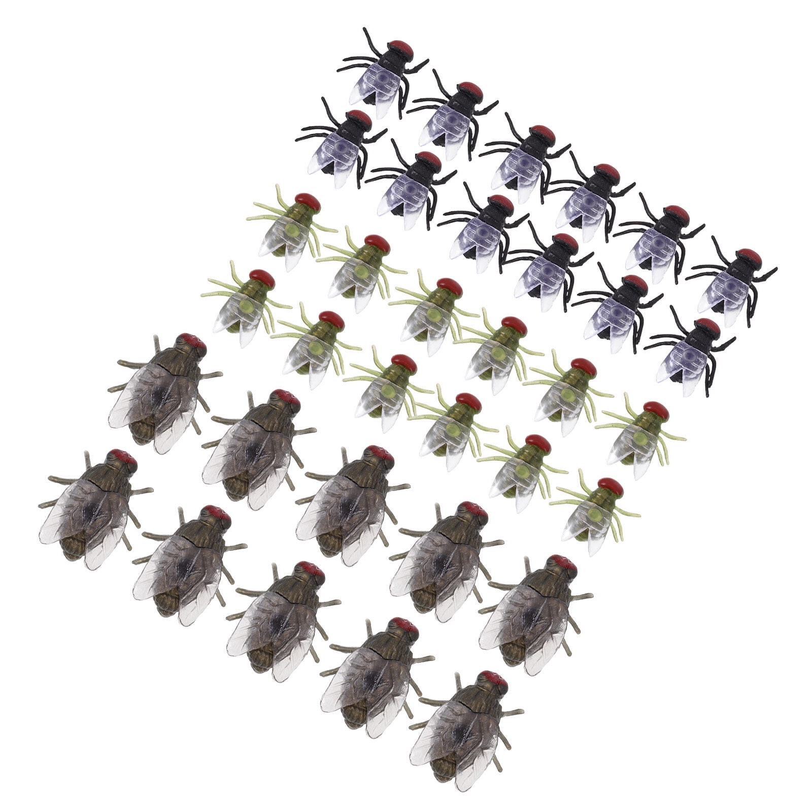 60 Pcs Fly Model Fake Spider Flying Disc Launcher Toy Mini Toys Child ...