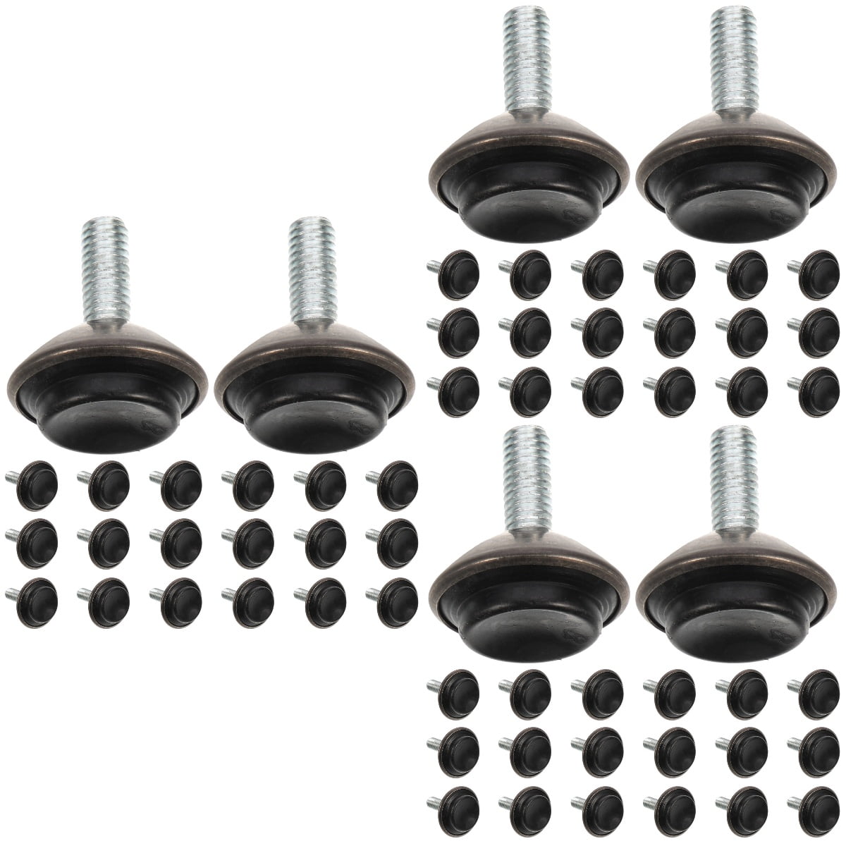60 Pcs Furniture Swivel Feet Adjustable Leveler Legs Heavy Duty Chair ...