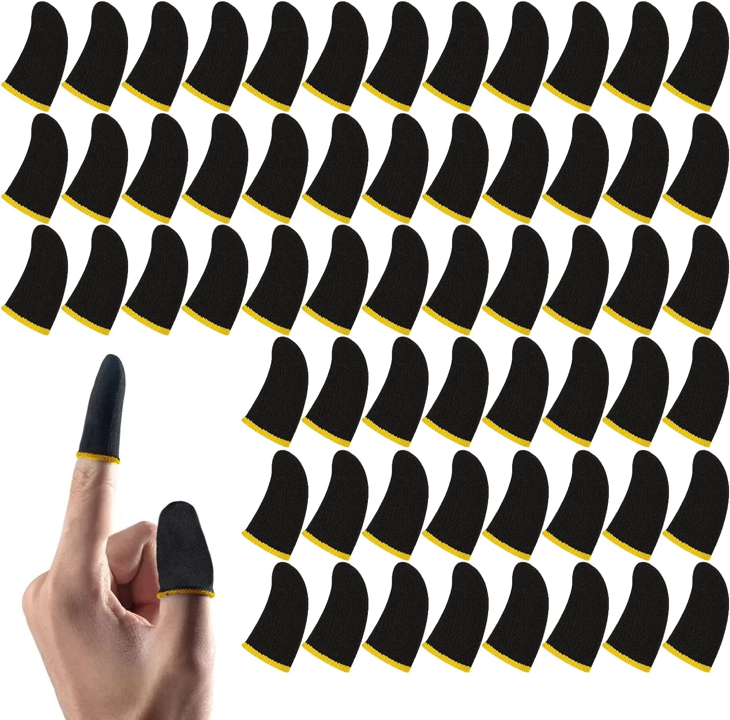 60 Pcs Game Finger Sleeves, Mageeki Thumb Finger Sleeves for Gaming ...