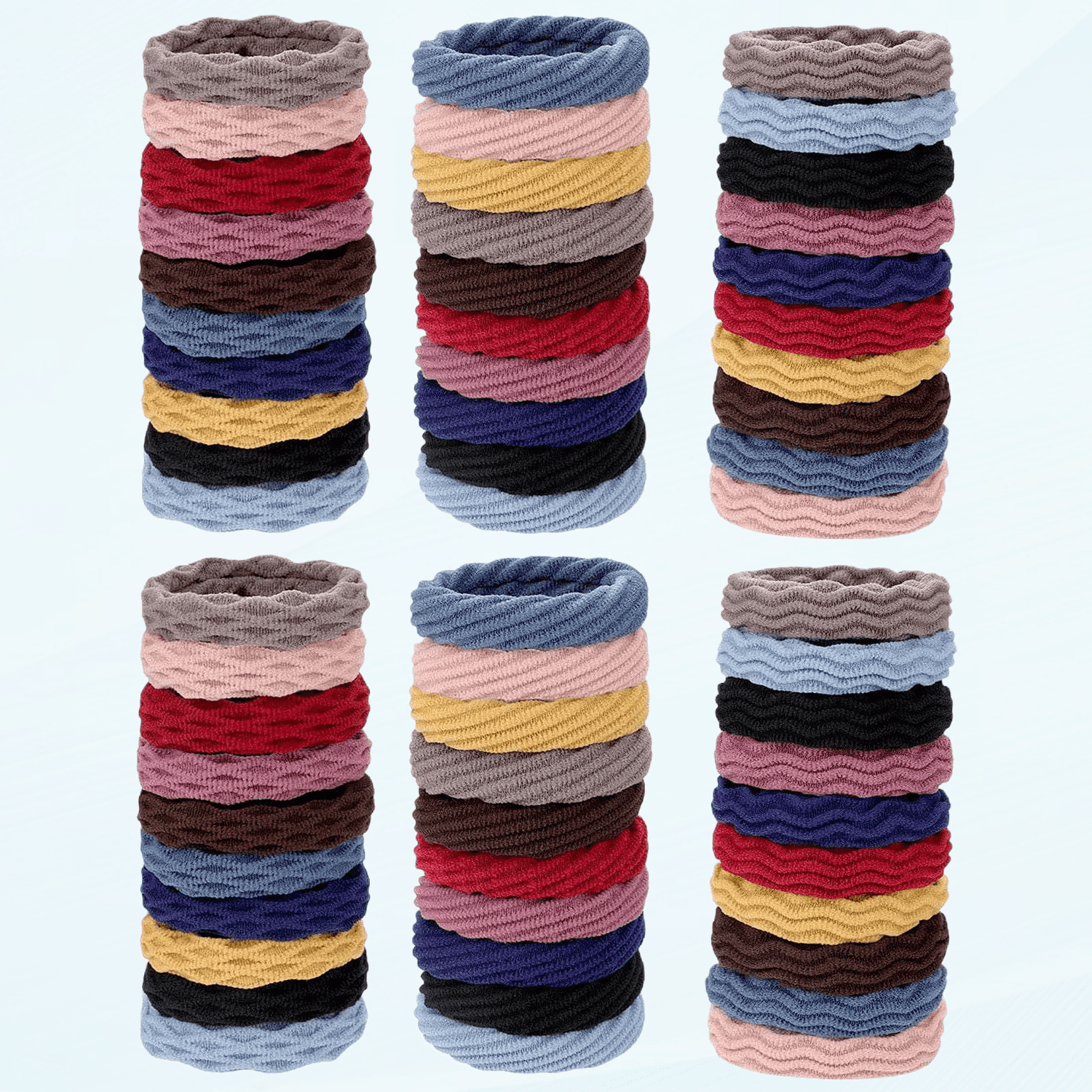 60 Pcs Hair Ties, Non-Slip and Seamless Hair Bands for Thick Heavy and ...
