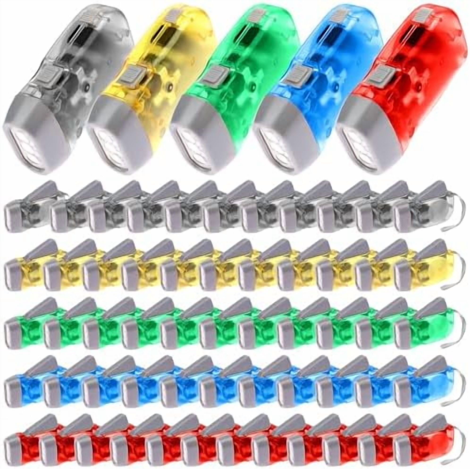 60 Pcs Hand Crank Flashlight Handpress Flashlights 3 LED Powerful ...