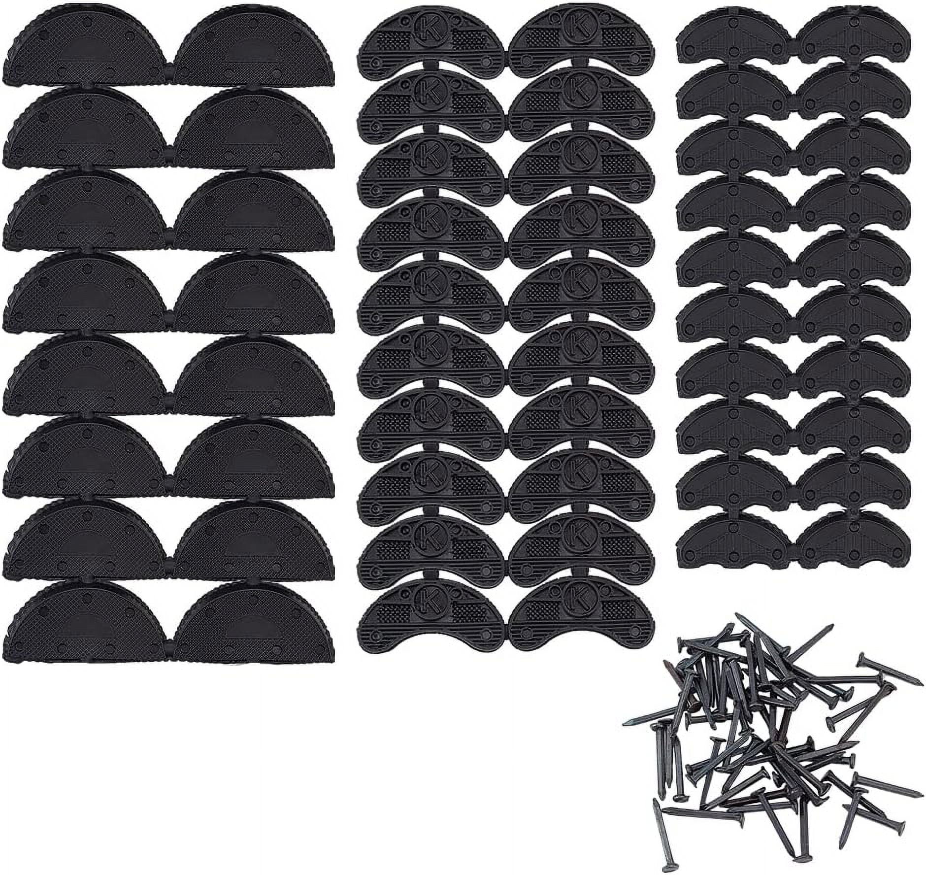 60 Pcs Heel Plates Rubber Shoe Heel Taps Black Shoe Sole Heel Shoes ...