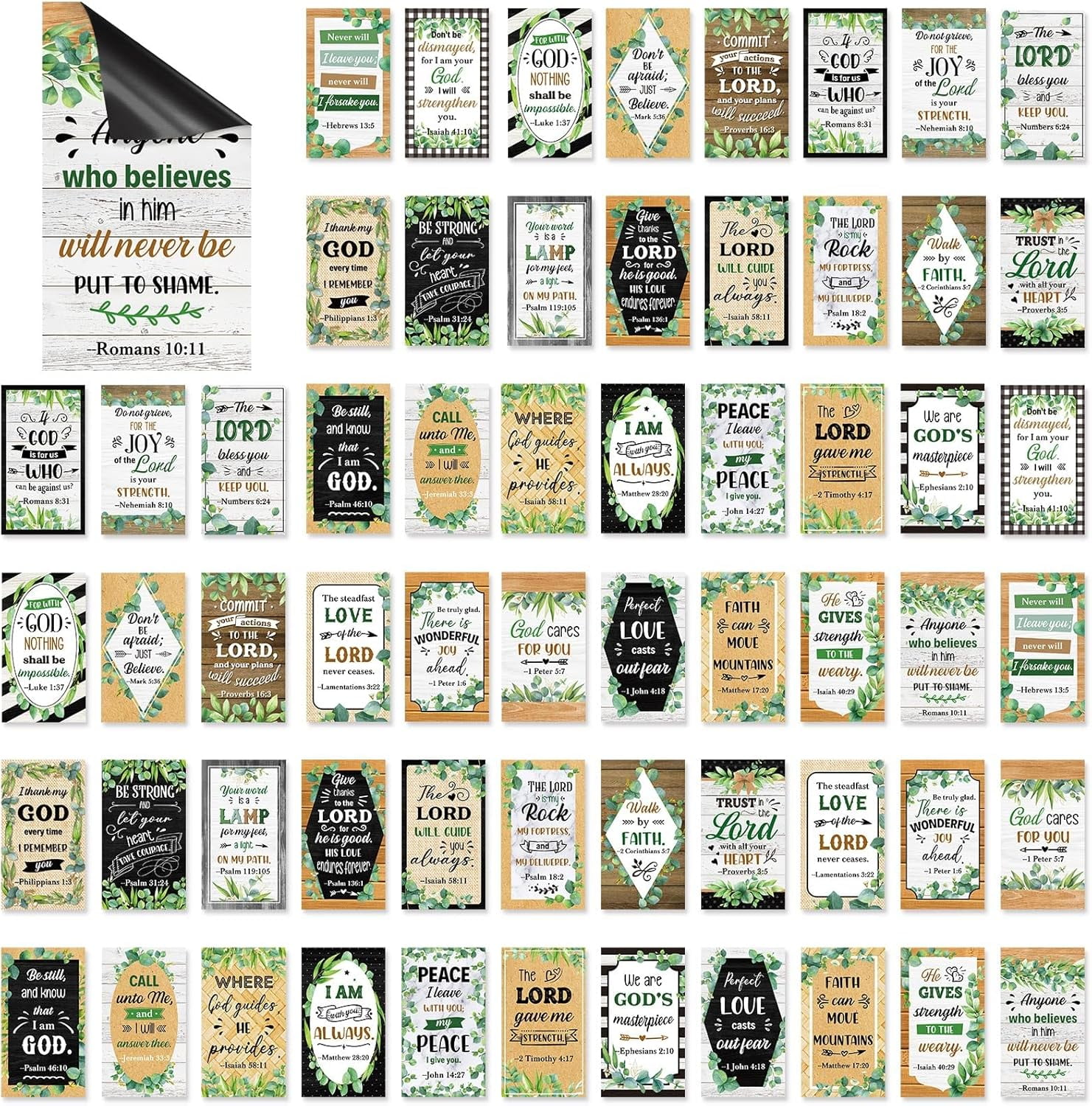 60 Pcs Inspirational Christian Magnets Bulk with Bible Verses Religious ...