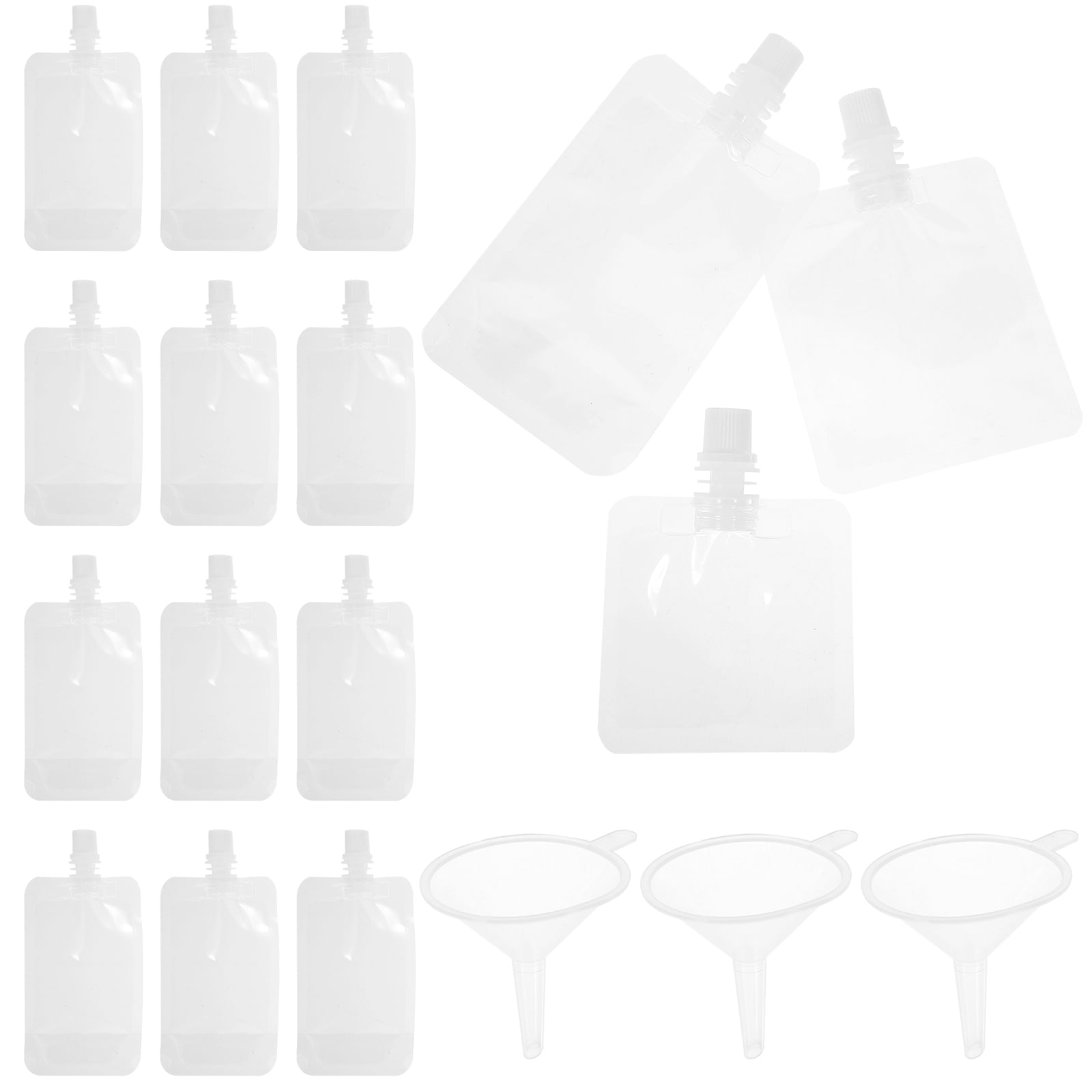 60 Pcs Juice Flask Drink Bags Wine Bottles Pouches with Funnels Liquor ...