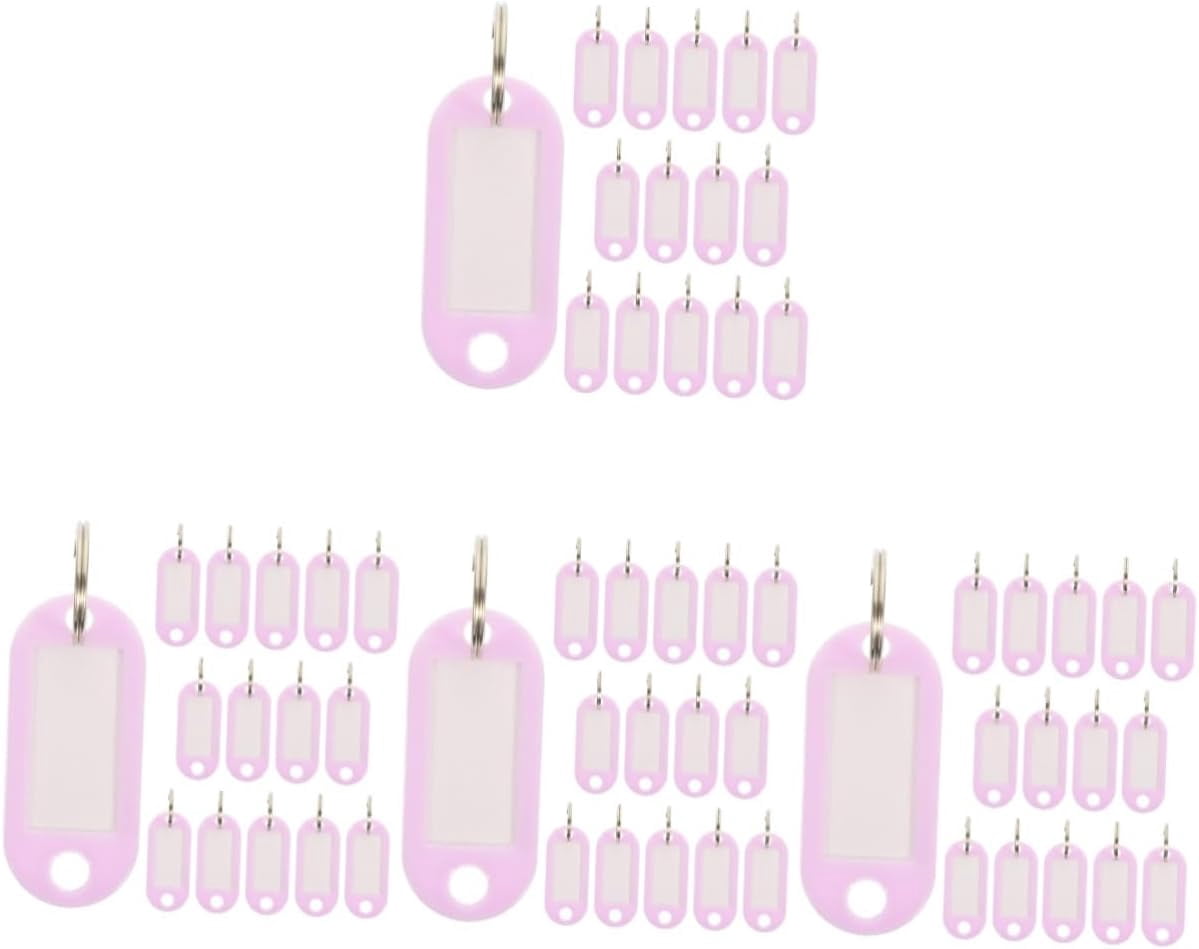 60 Pcs Key Tag Office Carrying Cases Key Ring Tags Travel Tags School ...
