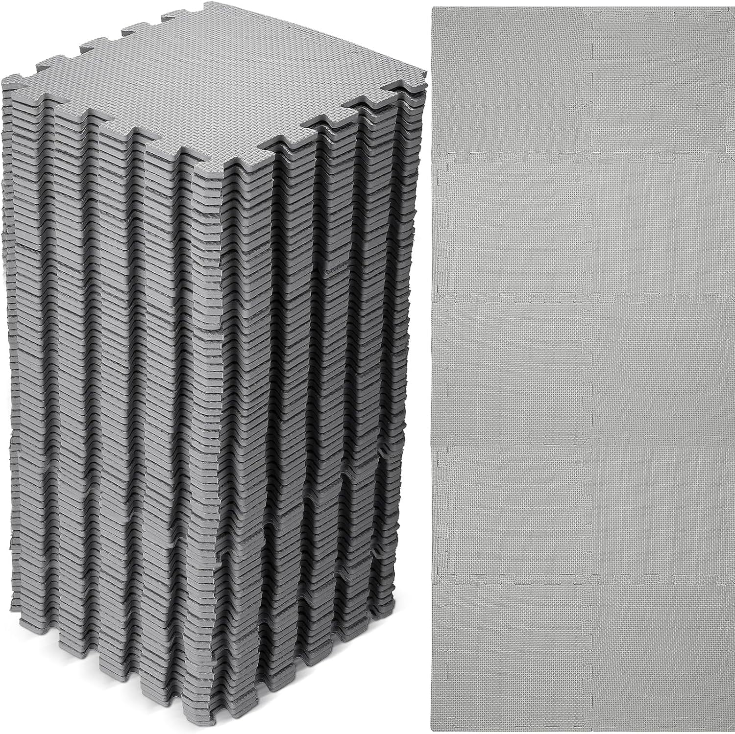 60 Pcs Kids Foam Puzzle Floor Mat Bulk Solid Color Foam Play Mat with ...